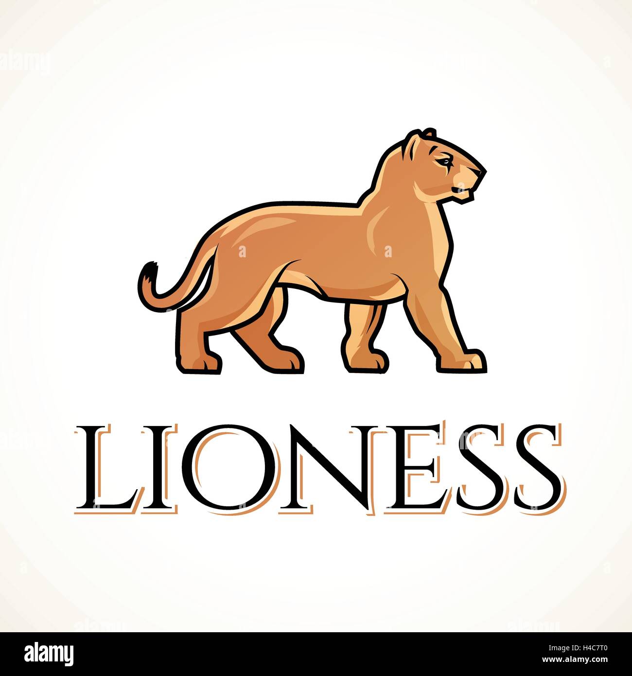 Lioness logo vector. Lion design template. Shop or boutique ...