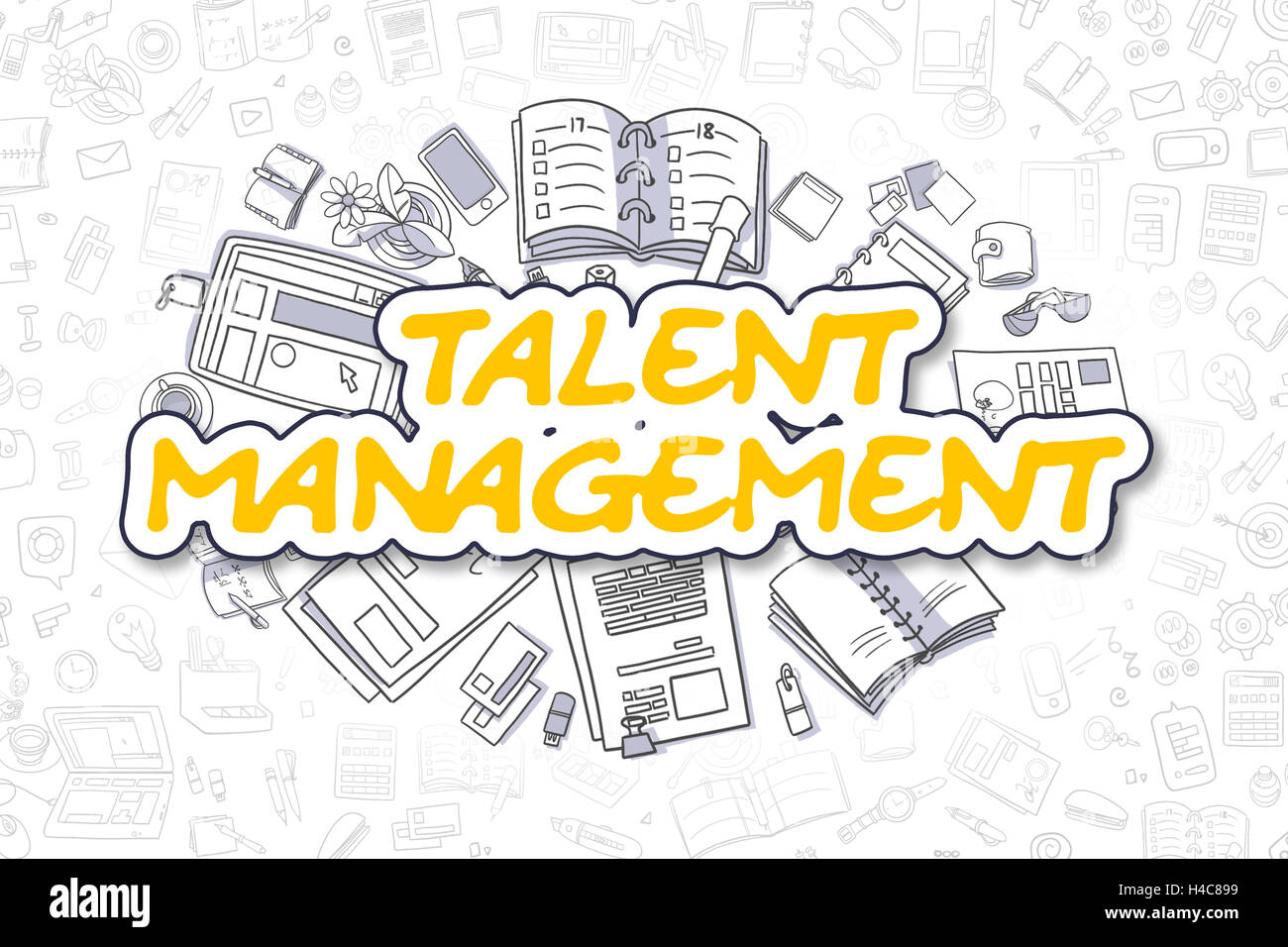 Talent Management - Cartoon Yellow Text. Business Concept Stock Photo ...