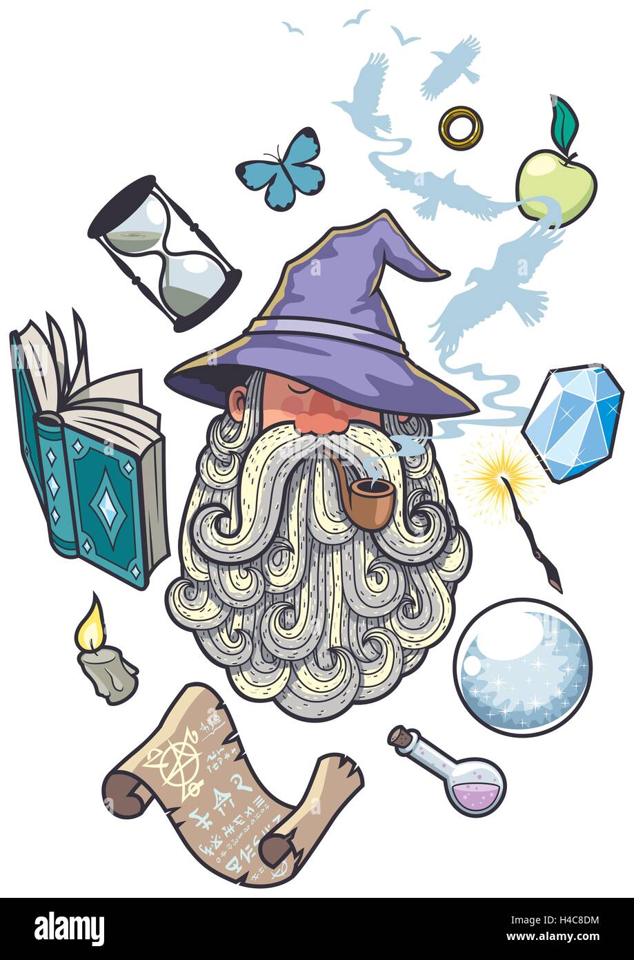 Smoke wand Stock Vector Images - Alamy