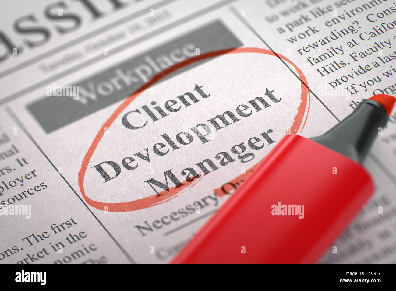 We are Hiring Client Development Manager. 3D Stock Photo - Alamy