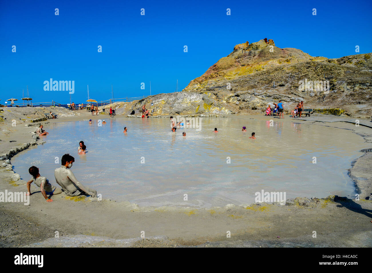 Italy Sicily Aeolian Islands Vulcano Island Volcano Island Thermal mud ...