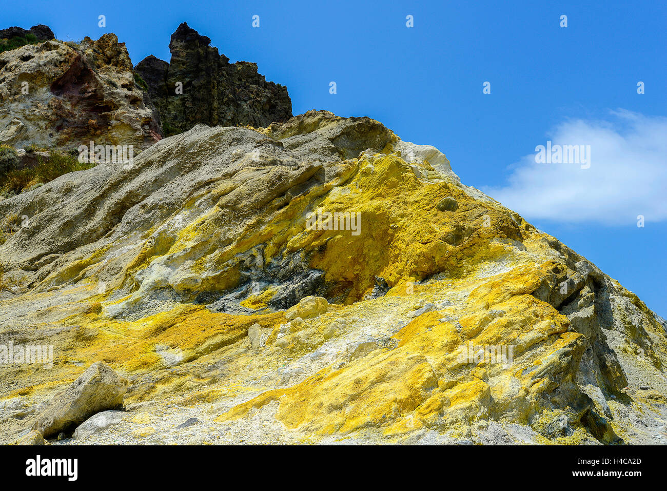 Italy Sicily Aeolian Islands Vulcano Island Volcano Island The sulphur ...