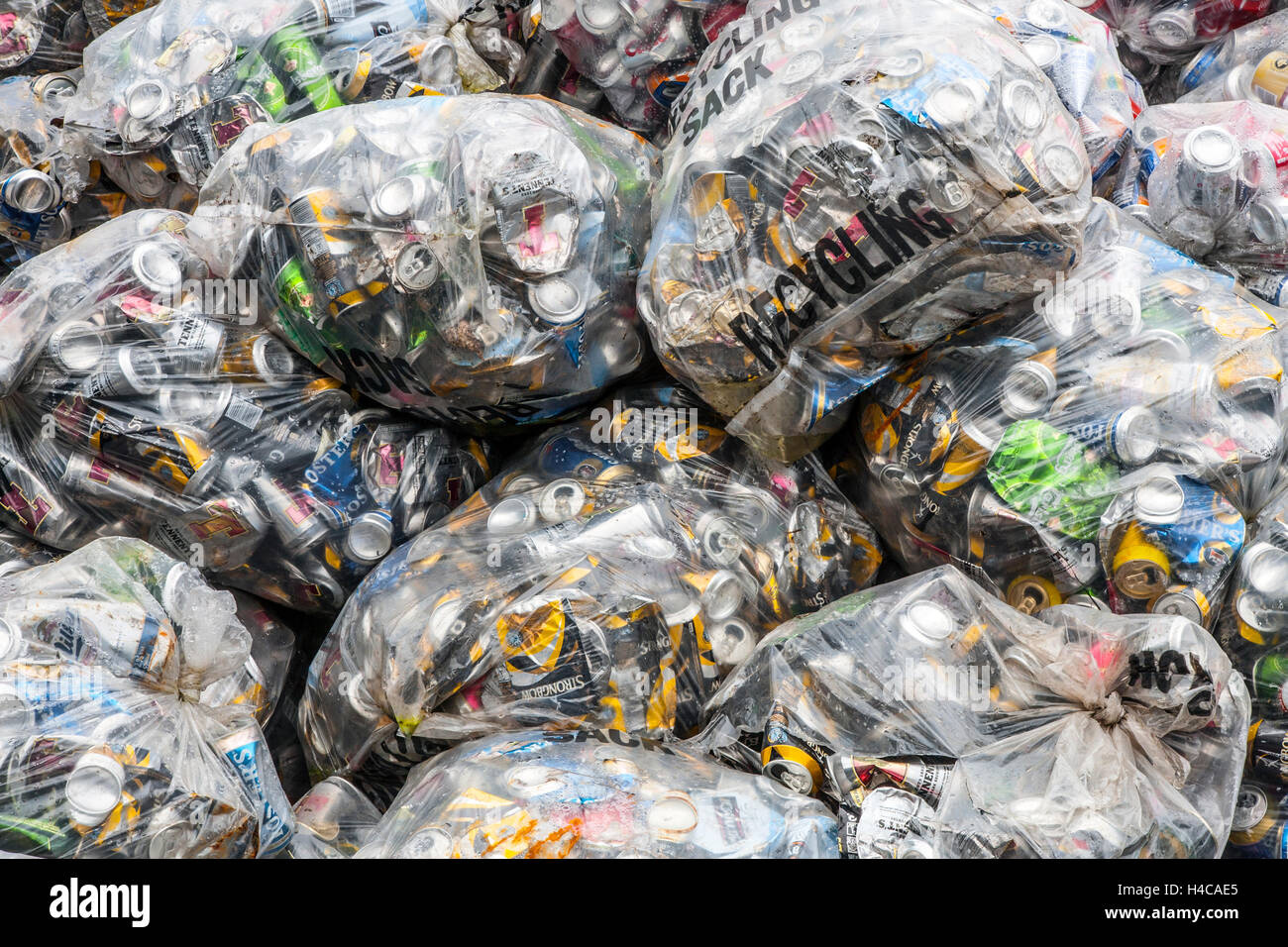 Bags of rubbish for re cycling hi-res stock photography and images - Alamy