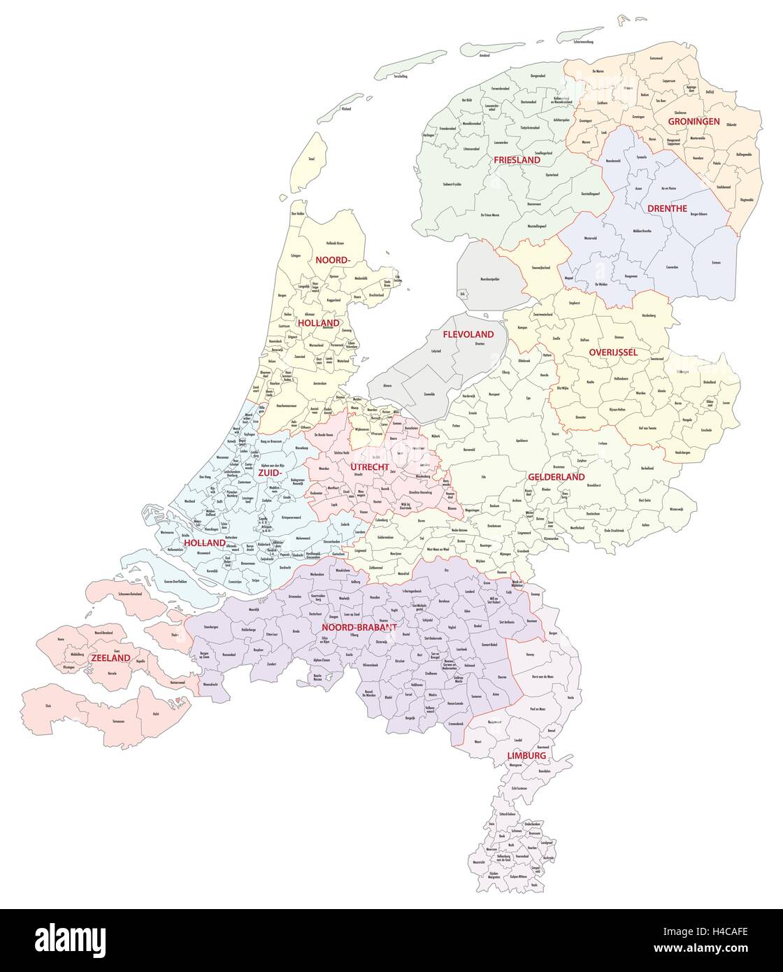 Netherlands Map High Resolution Stock Photography and Images - Alamy