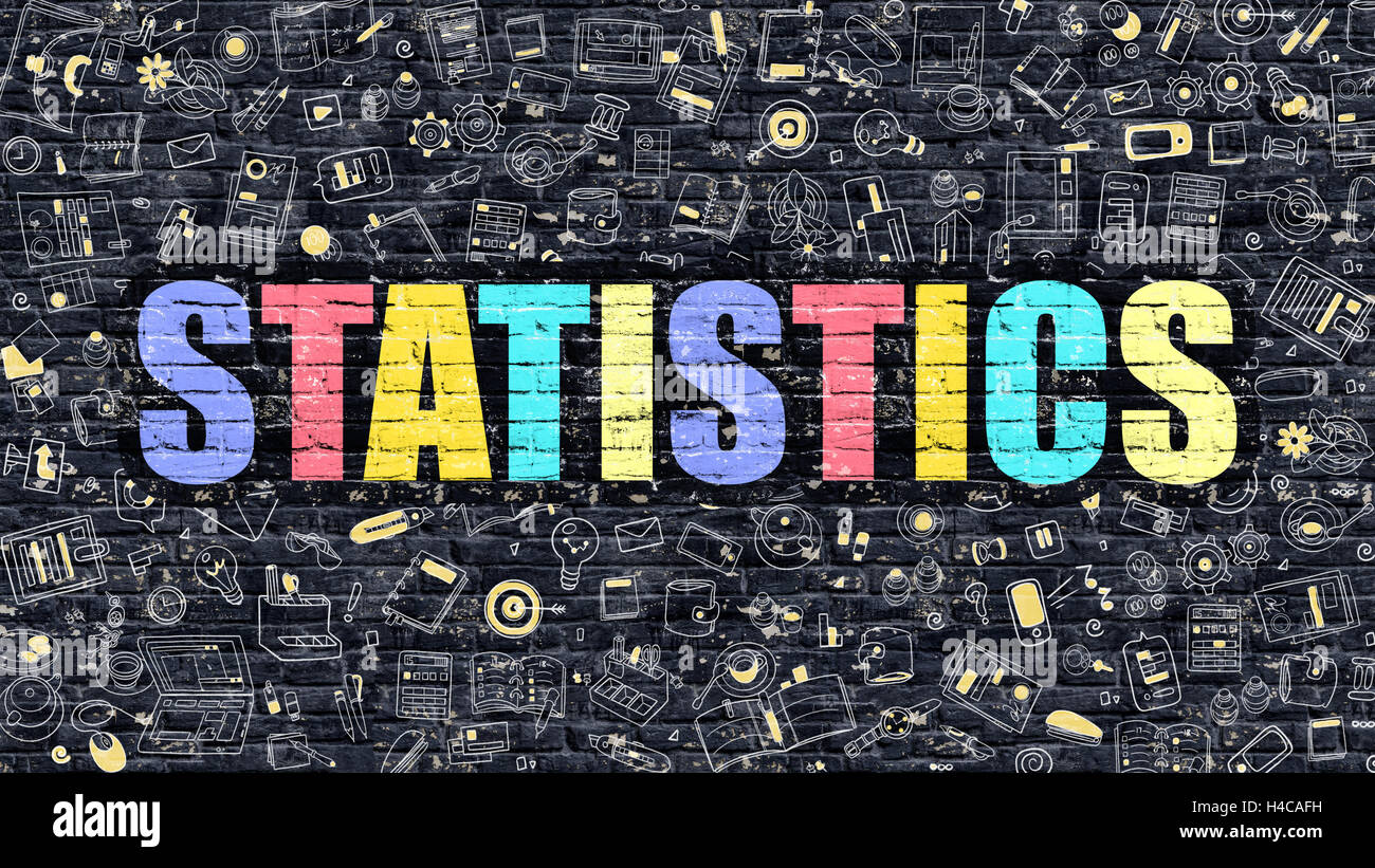 Statistics in Multicolor. Doodle Design Stock Photo - Alamy
