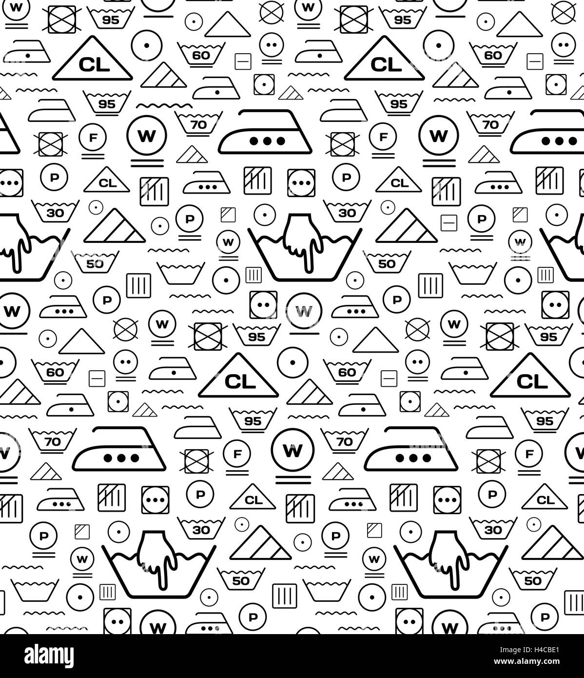 Fabric care symbols hi-res stock photography and images - Alamy