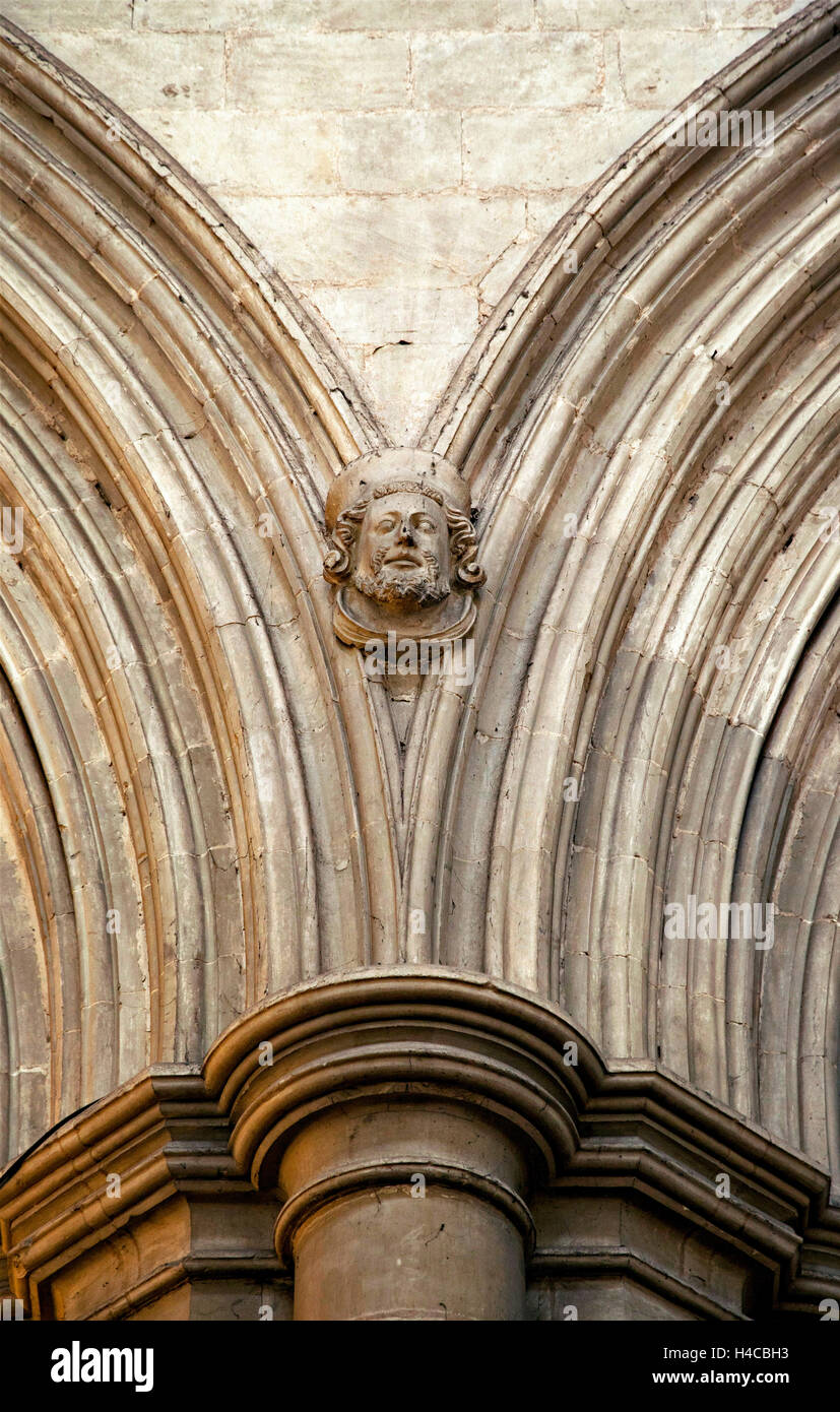 Church, pillars, detail, head Stock Photo - Alamy