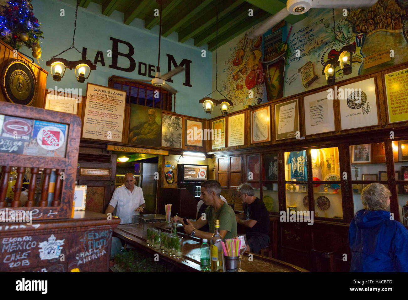 La Bodeguita del midmonth, famous for the Mojito cocktail, favorite bar ...