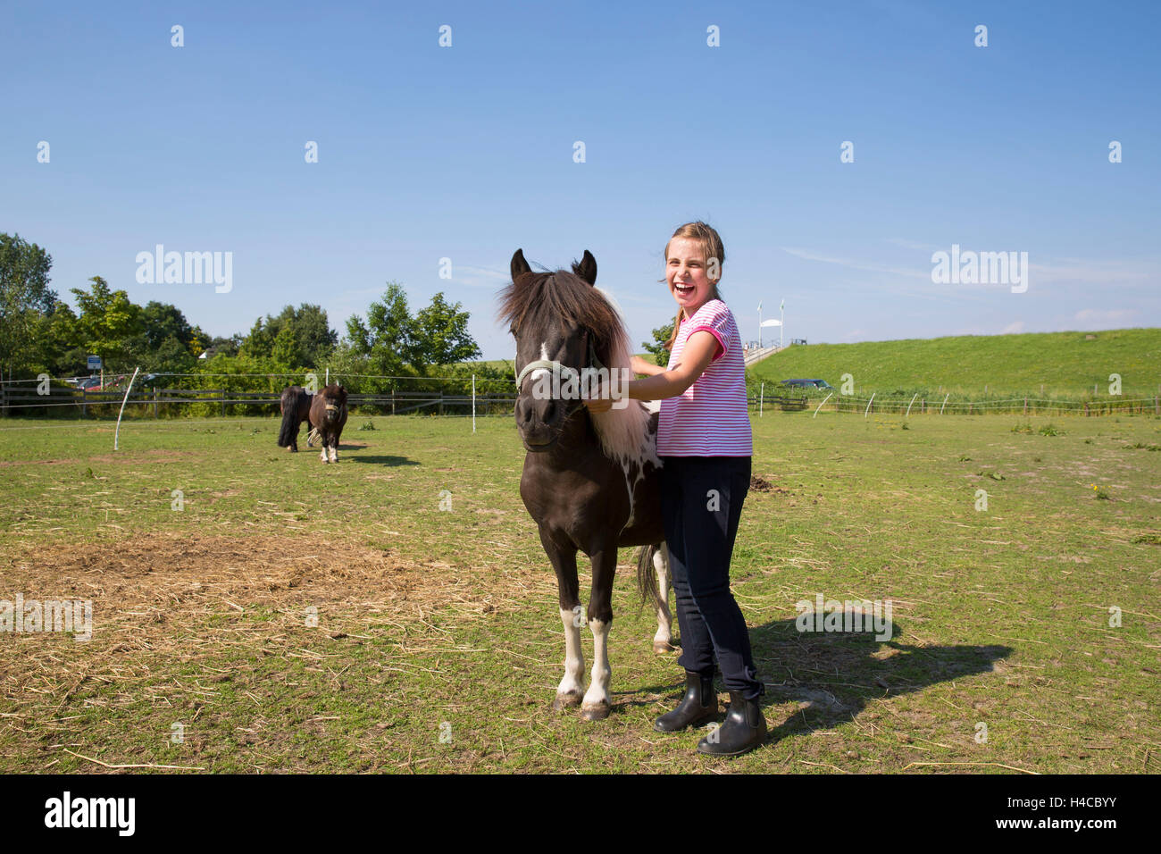 Child with of a pony Stock Photo - Alamy