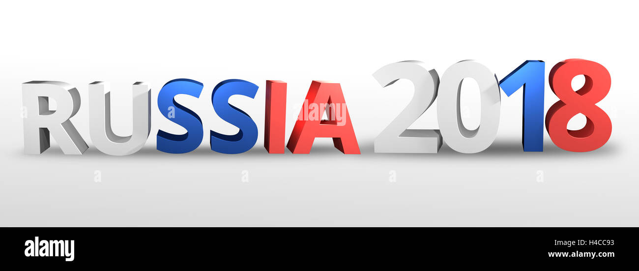 russia russian 2018 realistic 3D render Stock Photo - Alamy