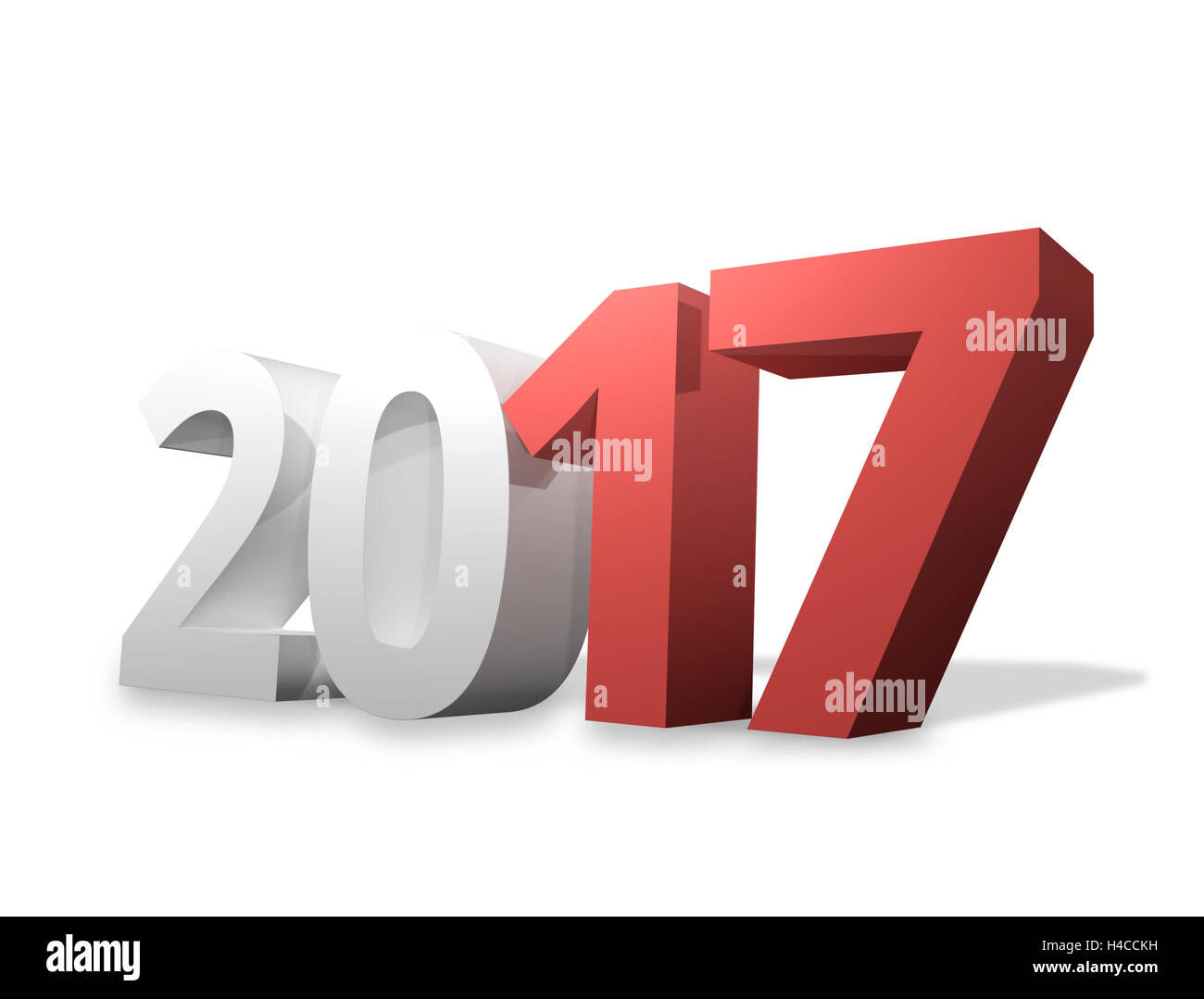 year 2017 3D Render Design Stock Photo - Alamy