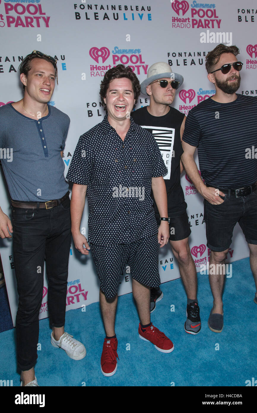 Lukas Graham and his band members arrives on the blue carpet at the ...