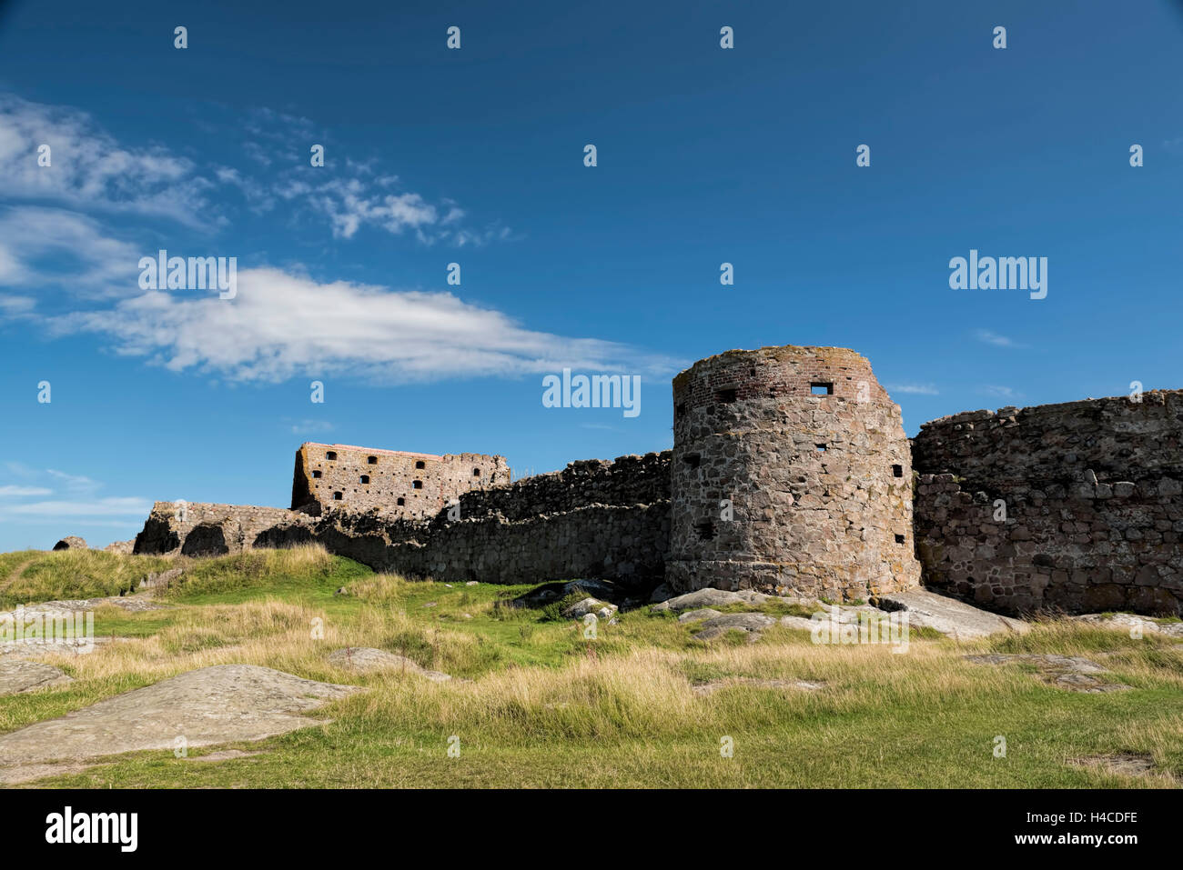 Castle Hammershus, Bornholm, summer Stock Photo - Alamy