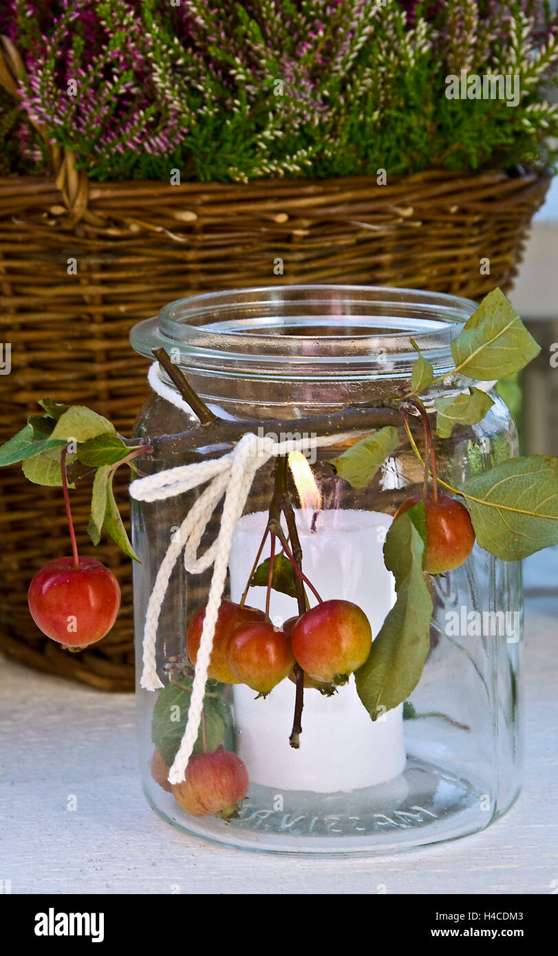 lantern with ornamental apple Stock Photo - Alamy