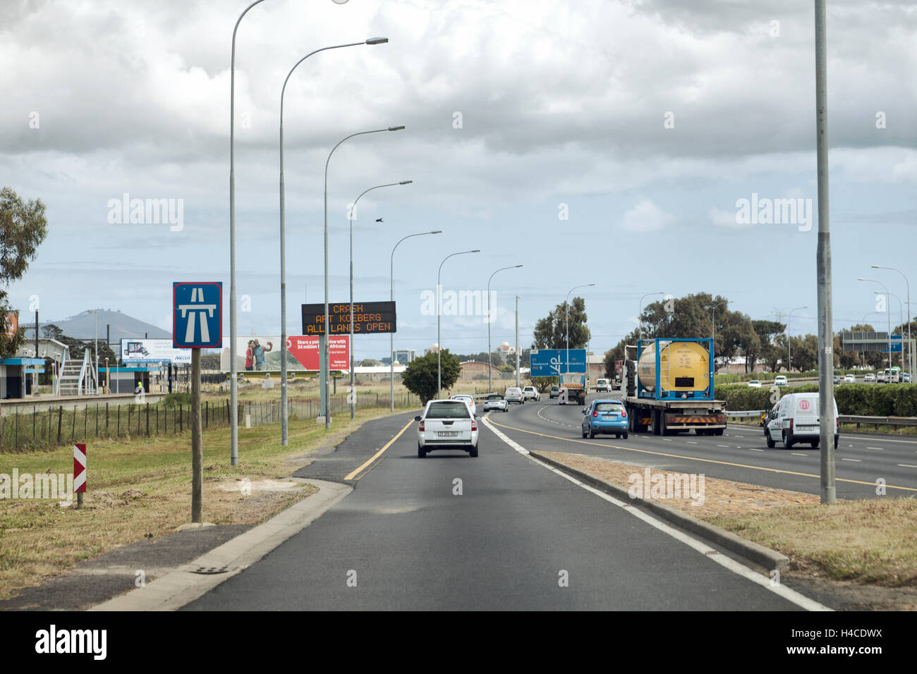 N1 Towards Cape Town City in South Africa Stock Photo - Alamy