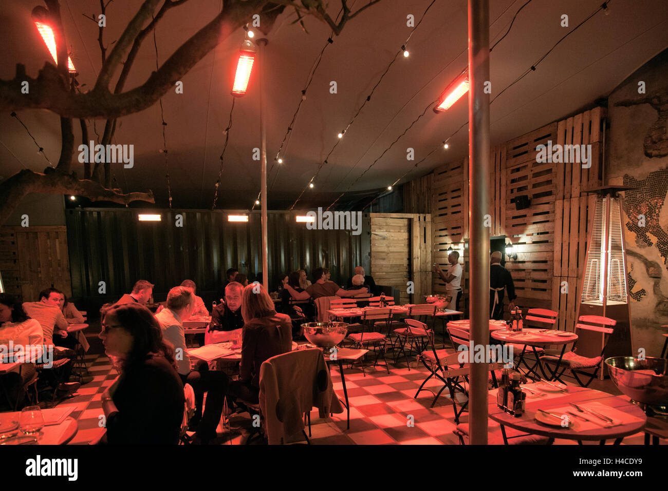 Villa47 Restaurant on Bree Street in Cape Town - South Africa Stock ...
