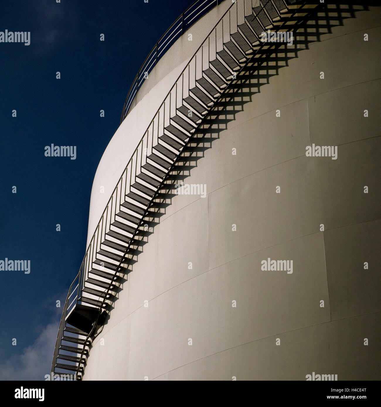 circular staircase in the tank of a tank farm Stock Photo - Alamy