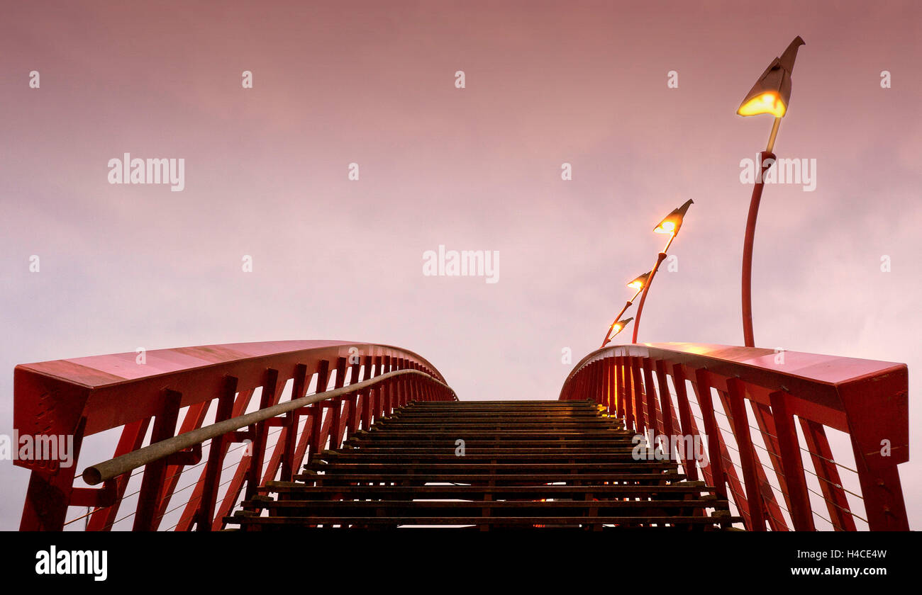 Modern footbridge over canal in hi-res stock photography and images - Alamy