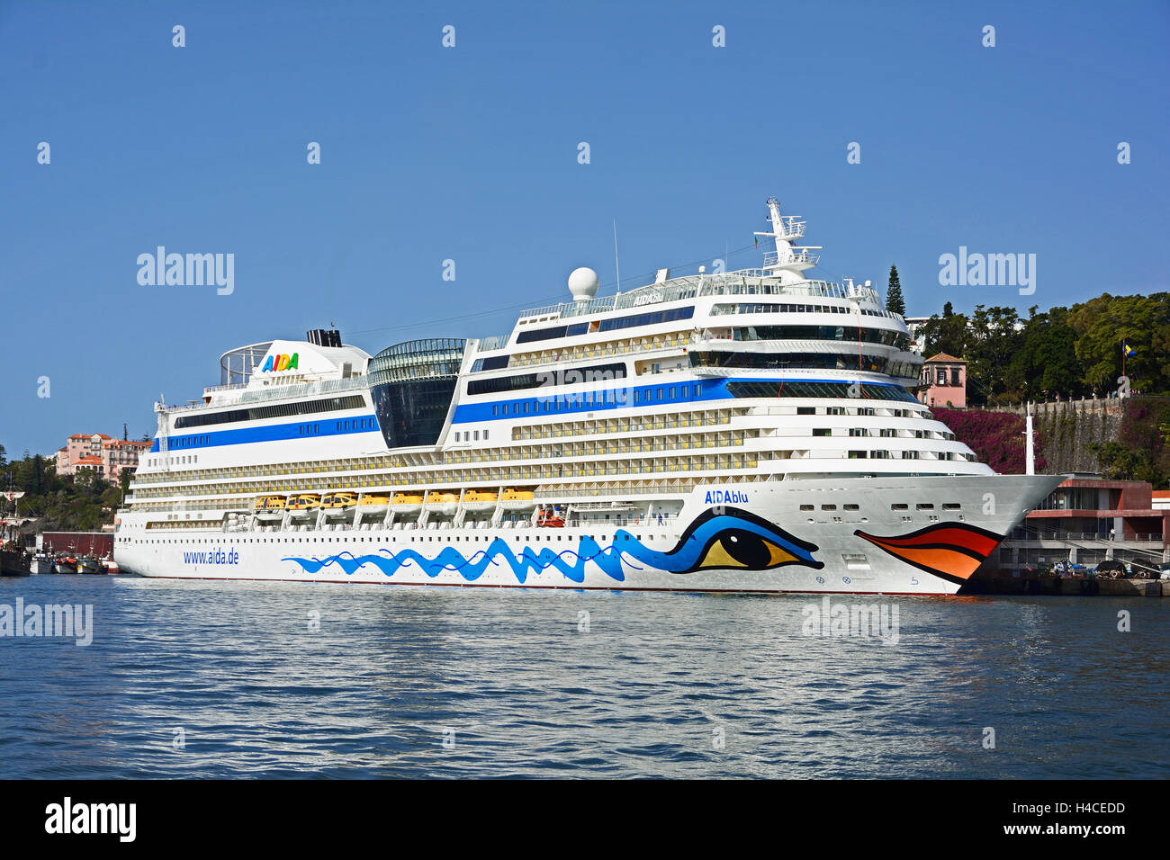 Cruise ship 'AIDA blue' in Funchal Stock Photo - Alamy