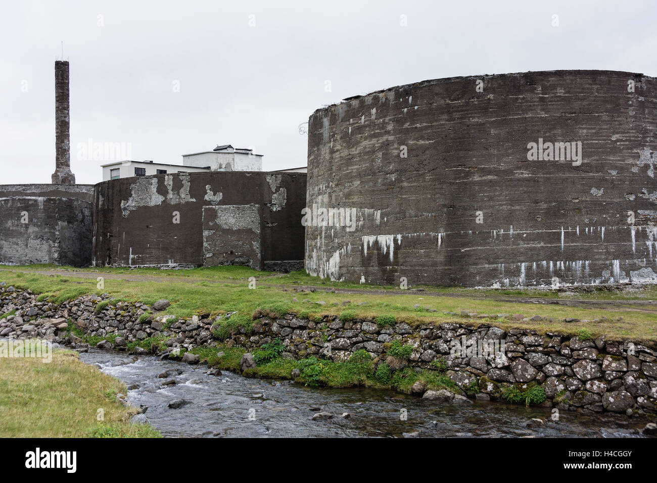 Iceland, Djupavik, former fish factory Stock Photo - Alamy