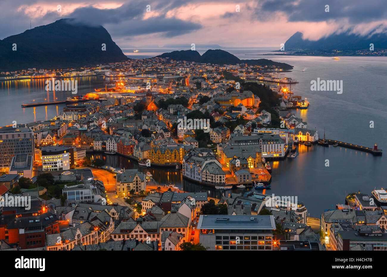Alesund More Og Romsdal Norway Stock Photos & Alesund More Og Romsdal ...