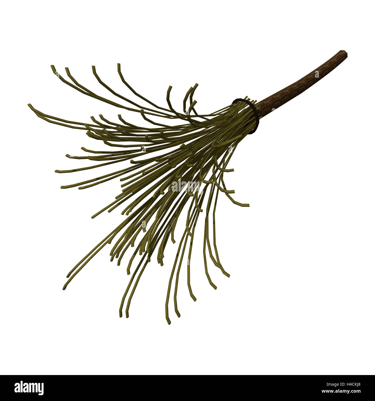 3D rendering of a broomstick isolated on white background Stock Photo ...