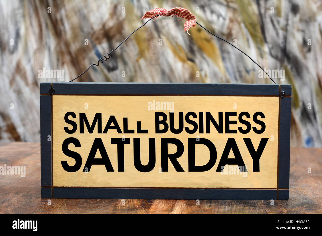 Small Business Saturday Sign on Wood Frame Stock Photo - Alamy