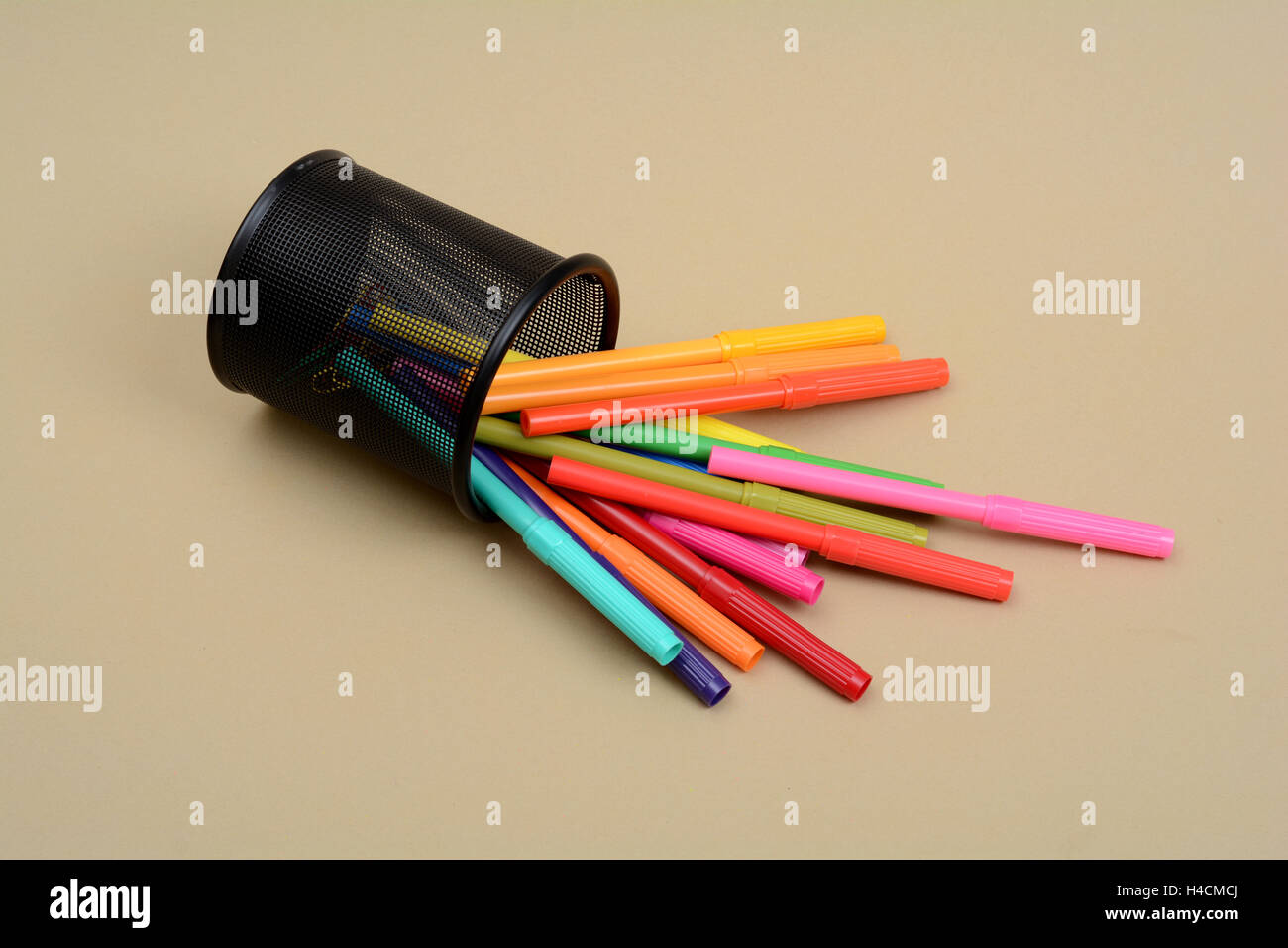 Set Colorful Markers coming out of holder Stock Photo - Alamy