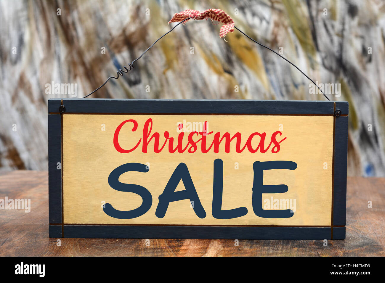 Christmas Sale Wooden Sign - Holidays shopping Stock Photo - Alamy