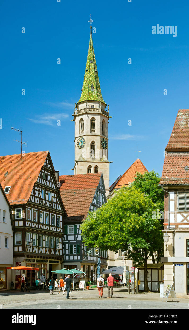 Germany, Baden-Wurttemberg, village Schorn, marketplace, historical Old ...