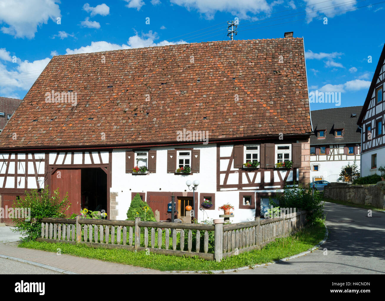 Germany, Baden-Wurttemberg, Sulz on the Neckar, farmhouse in the ...