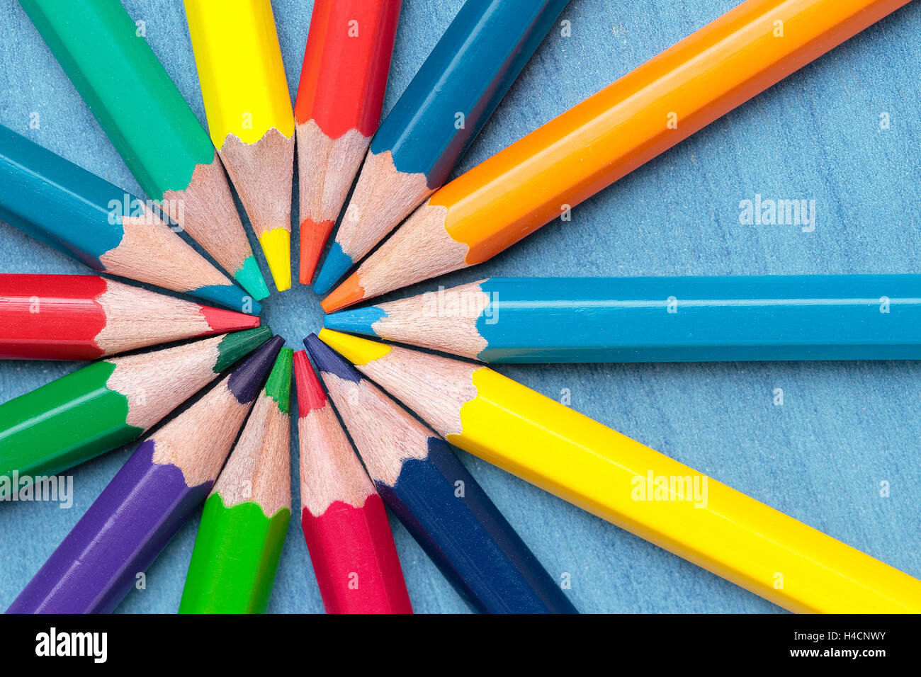 Coloured colour circle crayon hi-res stock photography and images - Alamy