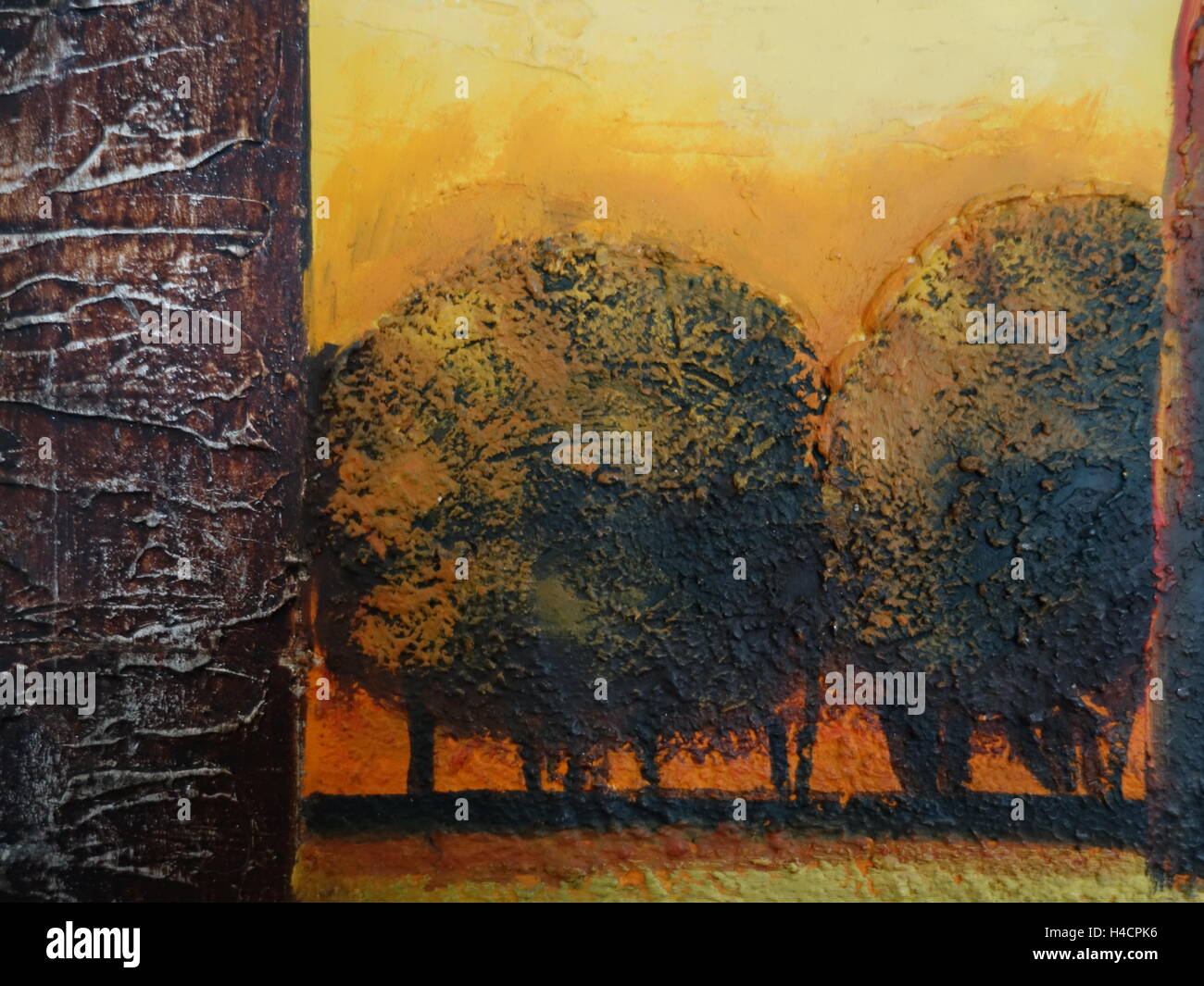Some painted trees Stock Photo - Alamy