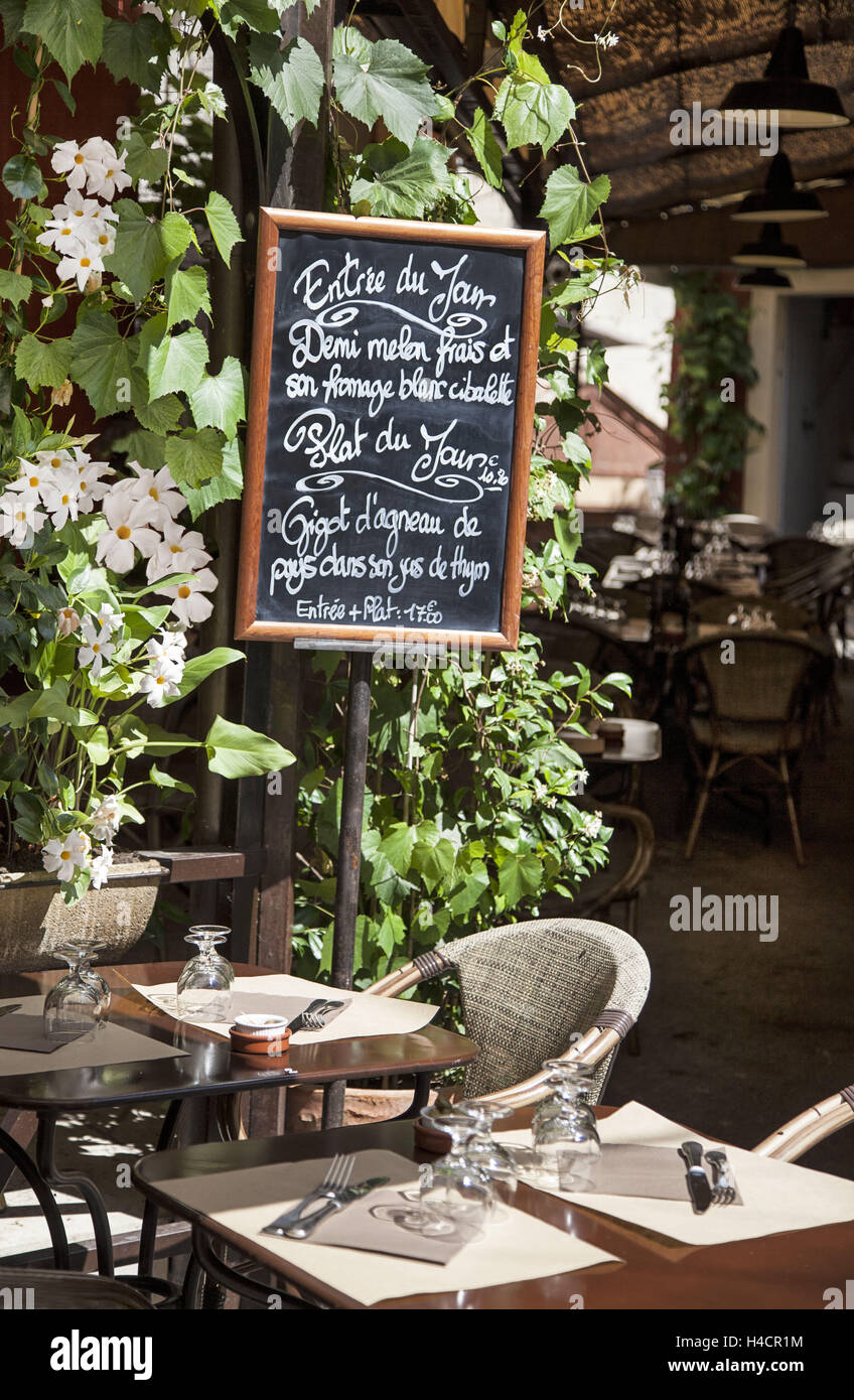 comfortable restaurant in the Provence Stock Photo - Alamy