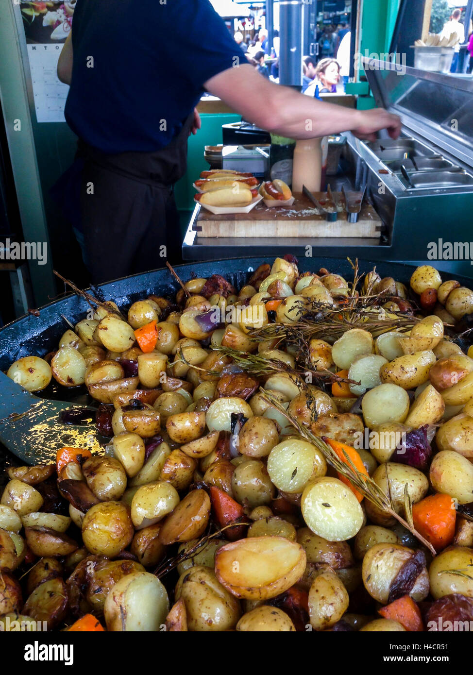 Copenhagen, Denmark, Detail Street Food, Grilled Potatoes, Street ...