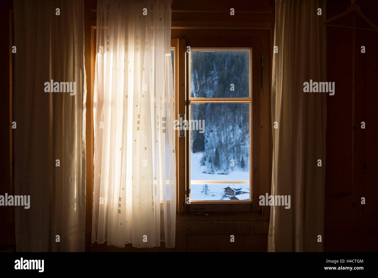 Half open curtains hi-res stock photography and images - Alamy
