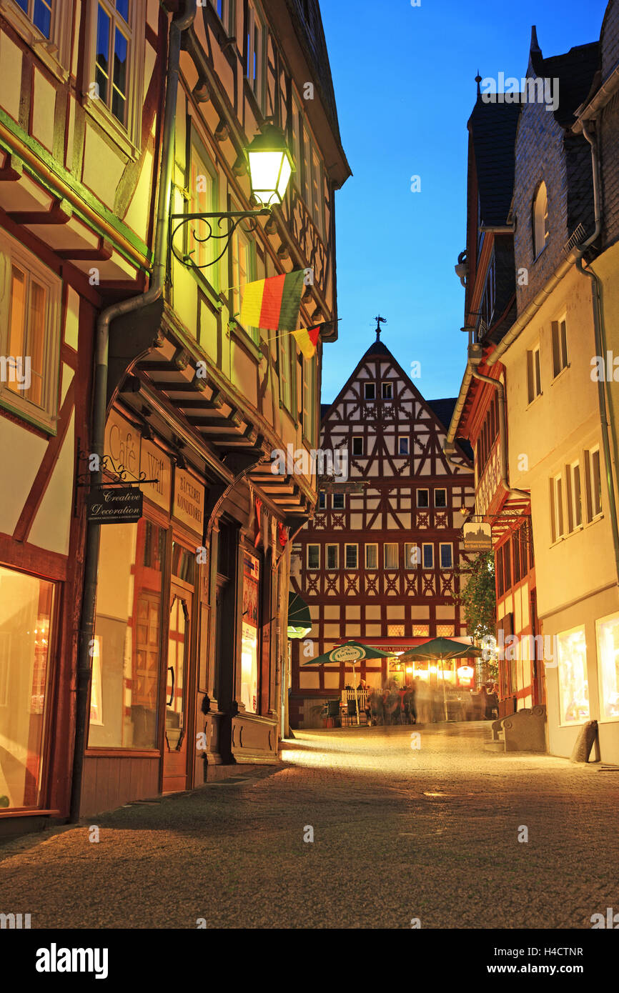 Germany, Hesse, castle Lim At night Stock Photo - Alamy