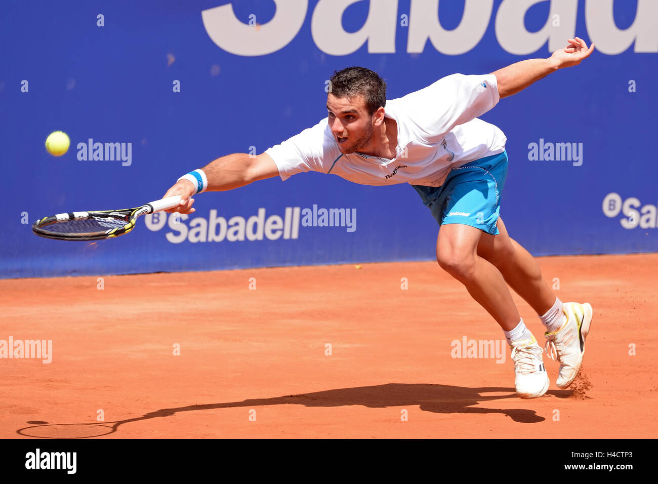 BARCELONA - APR 18: Oriol Roca Batalla (Spanish tennis player) plays at ...