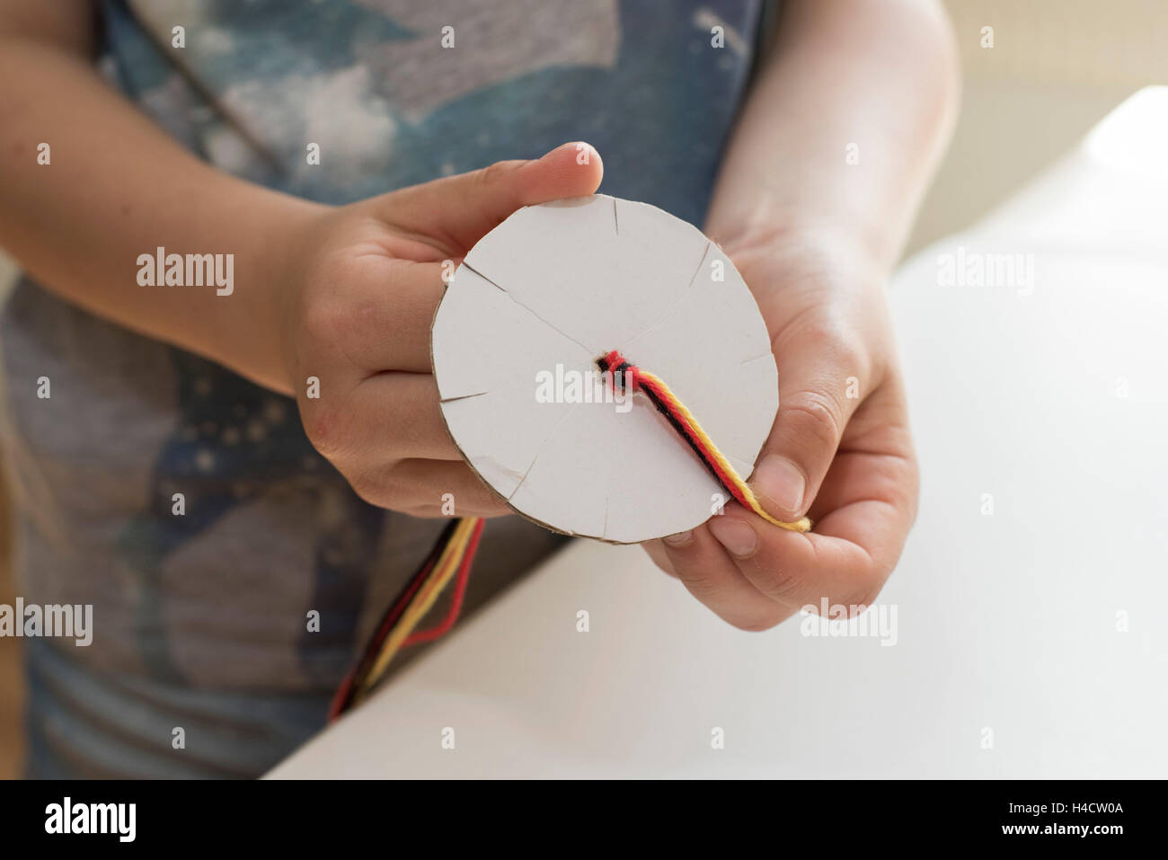 Easily: Bracelets wool do handicraft Stock Photo - Alamy
