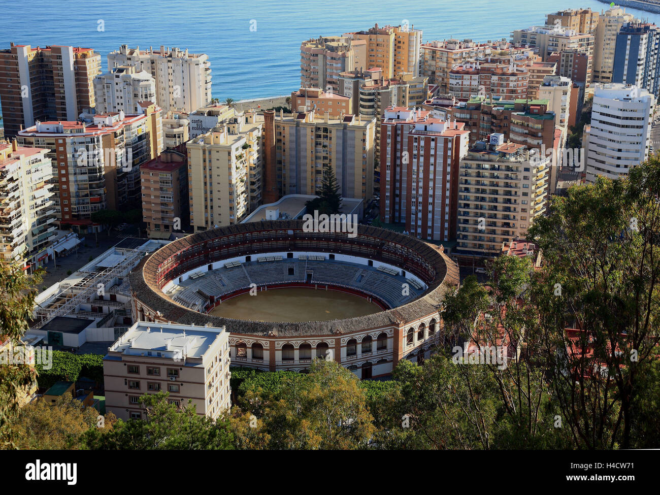 Malaga, view Castillo de Gibralfaro, view Castillo de Gibralfaro on ...