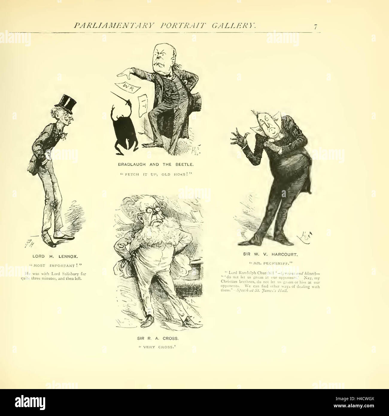 M. P.'s in session from Mr. Punch's parliamentary portrait gallery ...