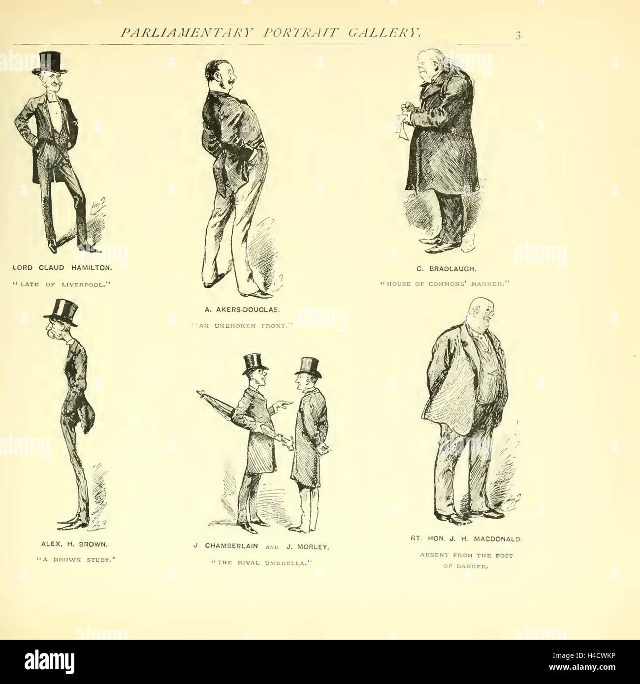 M. P.'s in session from Mr. Punch's parliamentary portrait gallery ...