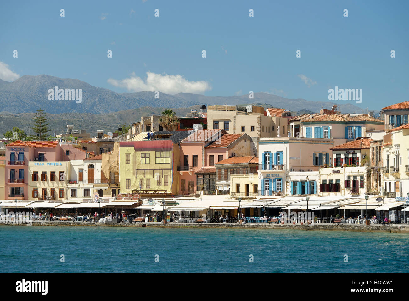 Venetian harbour and Old Town Canea, Canea, Crete, Greece, Europe Stock ...