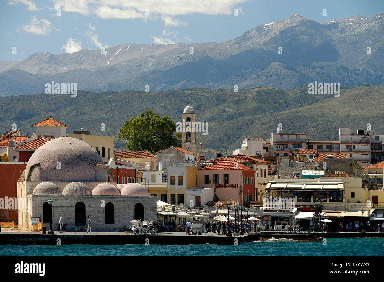 Venetian harbour and Old Town Canea, Canea, Crete, Greece, Europe Stock ...
