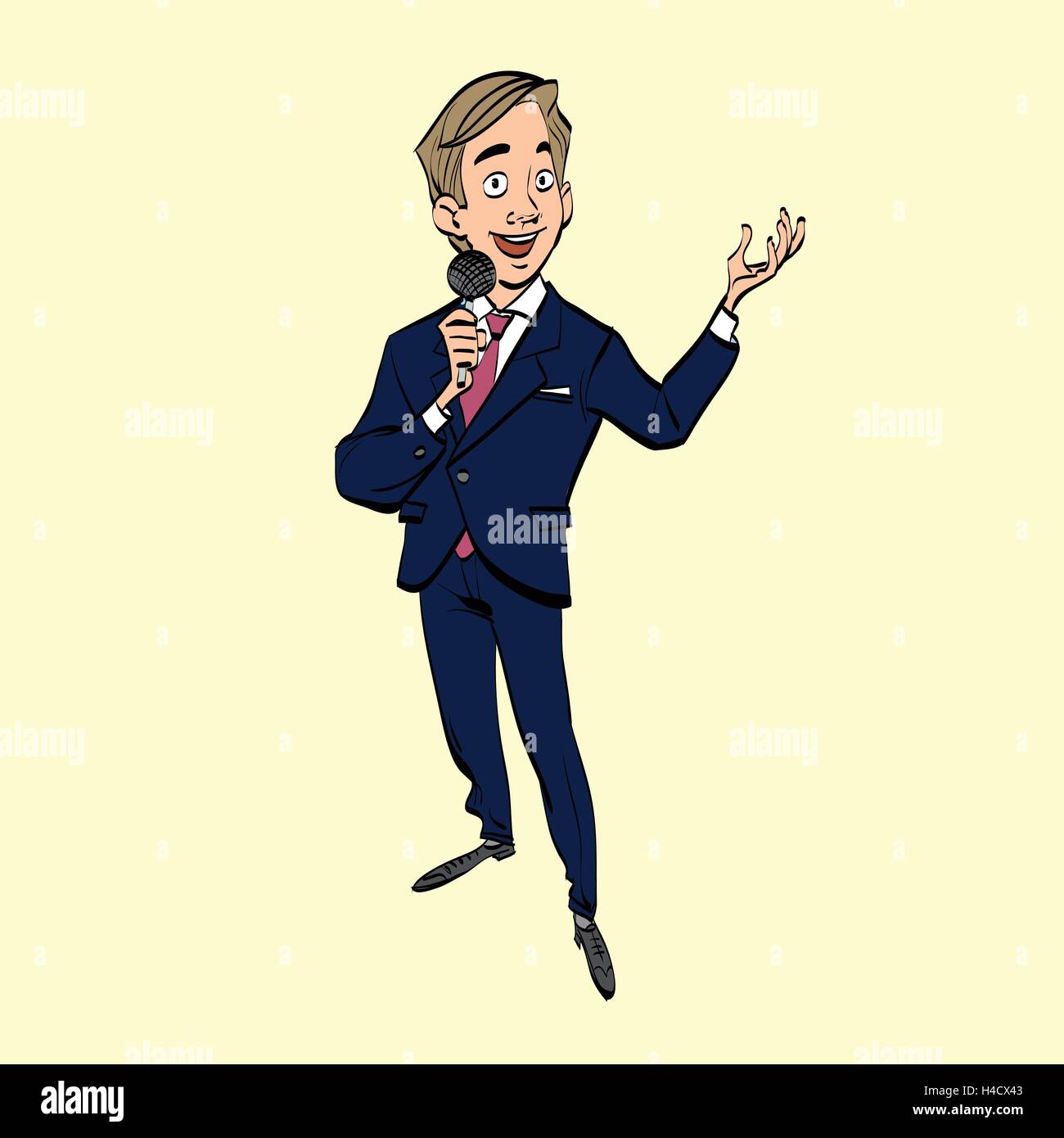 Tv presenter broadcaster Stock Vector Images - Alamy