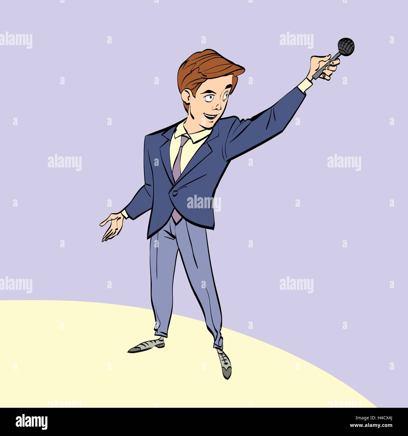 Tv presenter broadcaster Stock Vector Images - Alamy