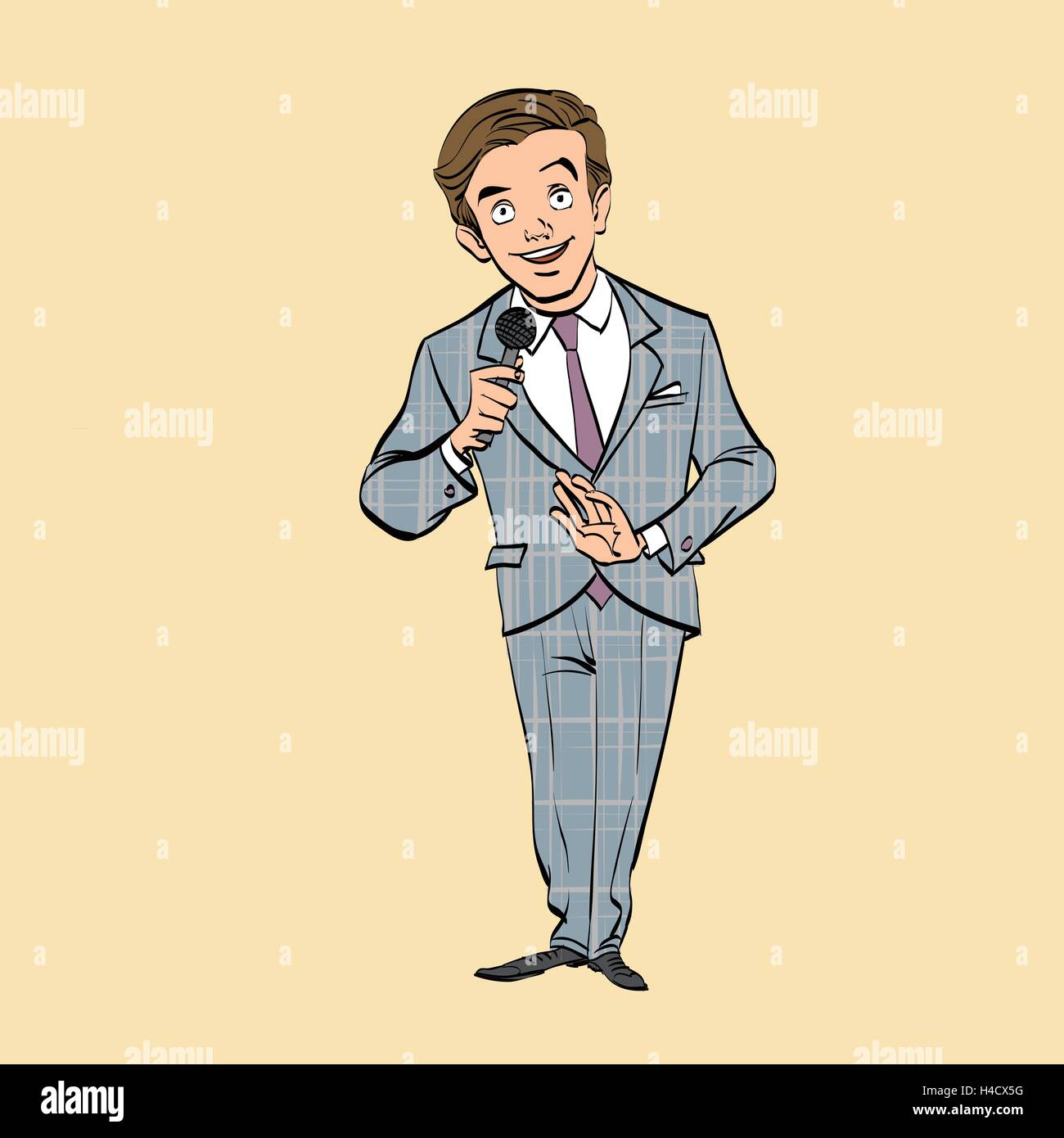 Tv presenter broadcaster Stock Vector Images - Alamy