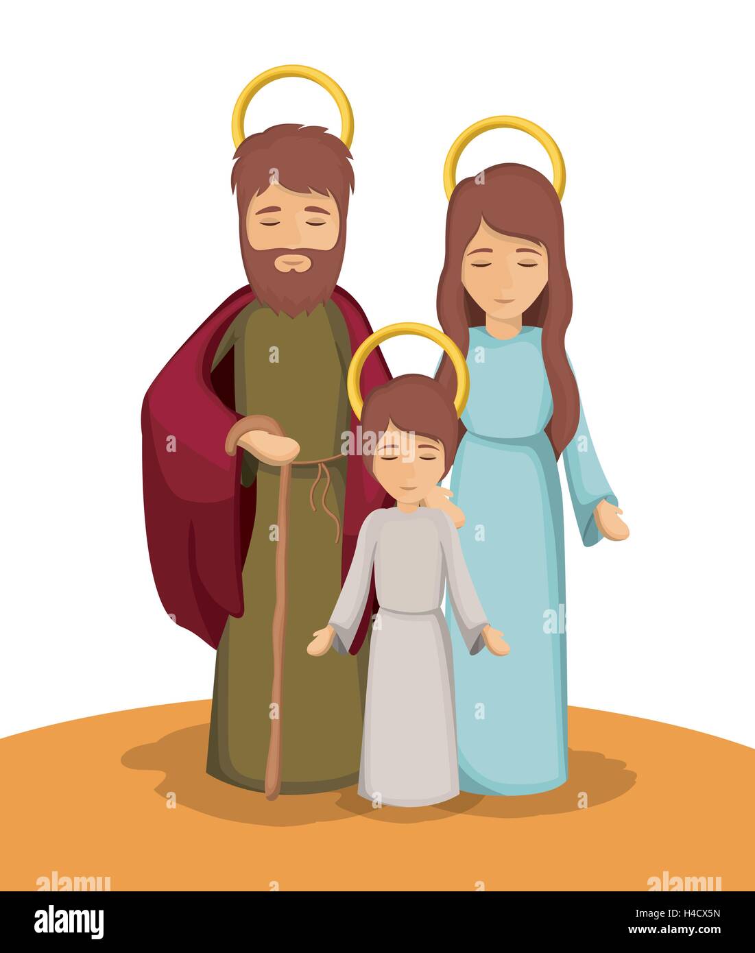 Mary joseph and jesus cartoon design Stock Vector Image & Art - Alamy