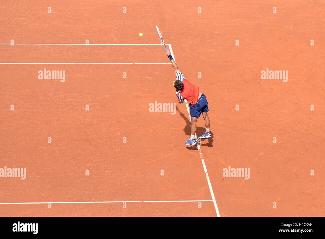BARCELONA - APR 24: Tommy Robredo (Spanish tennis player) plays at the ...