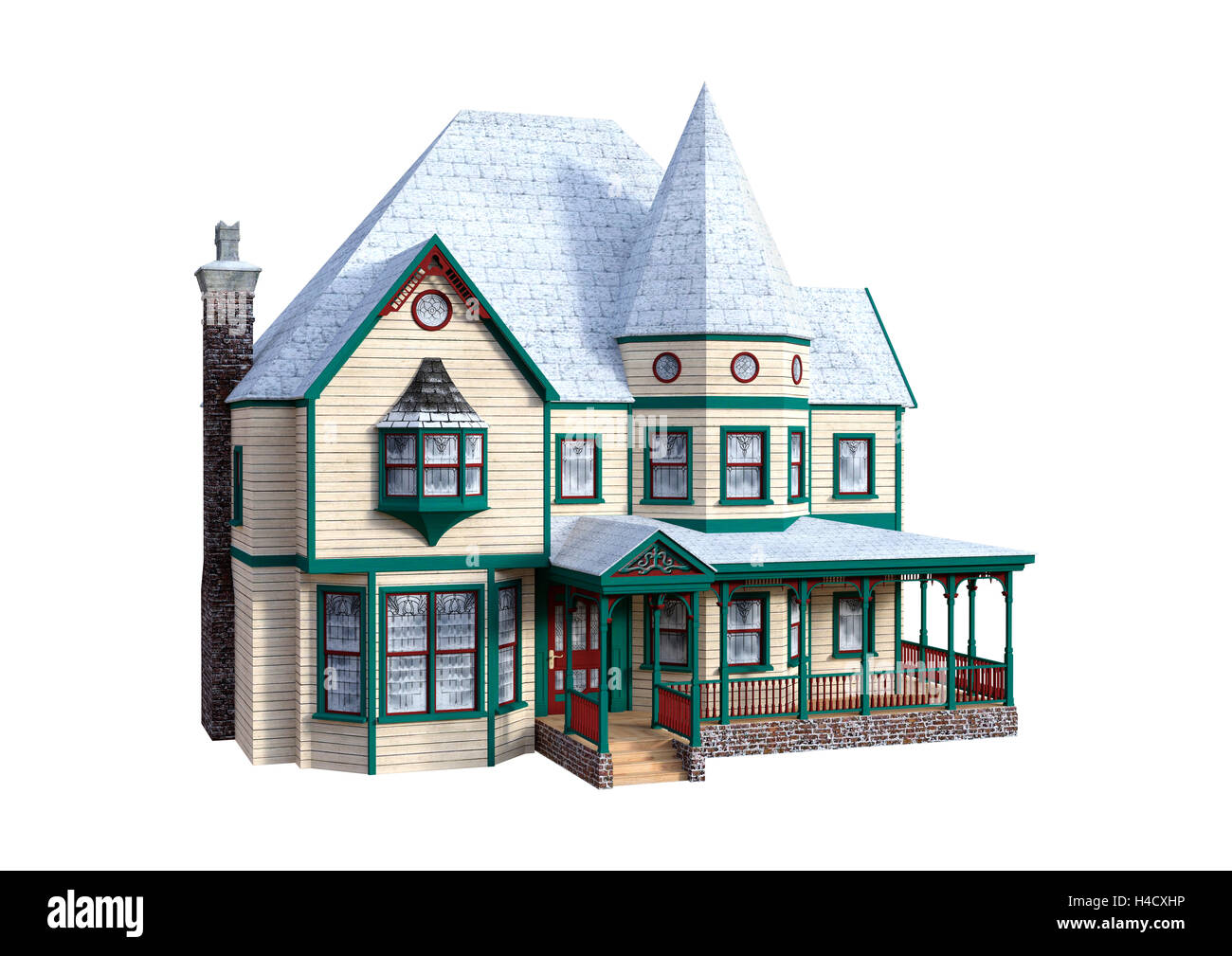 Victorian house in city Cut Out Stock Images & Pictures - Alamy